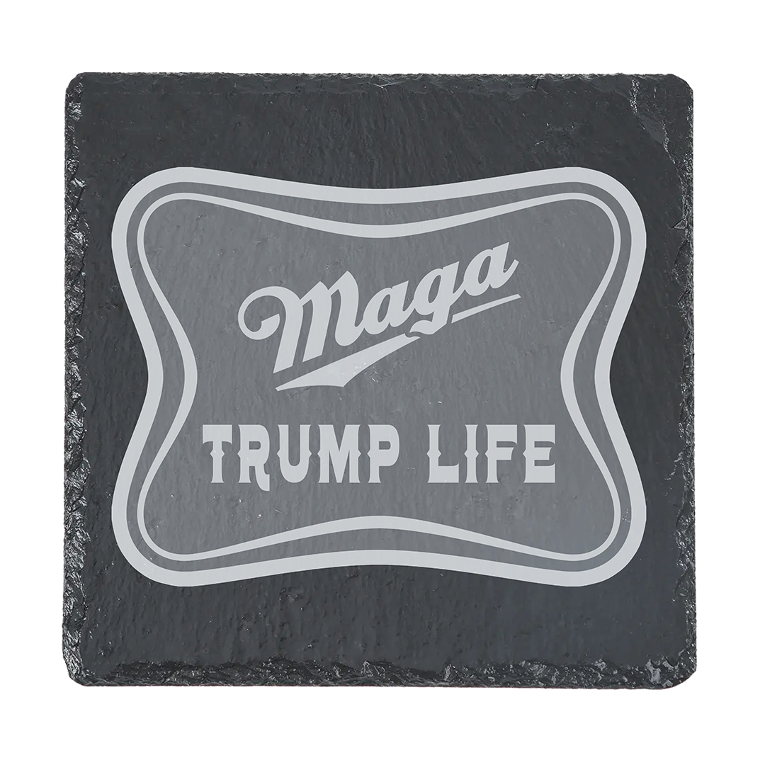 Maga Trump Life Engraved Coaster – The Officer Tatum Store